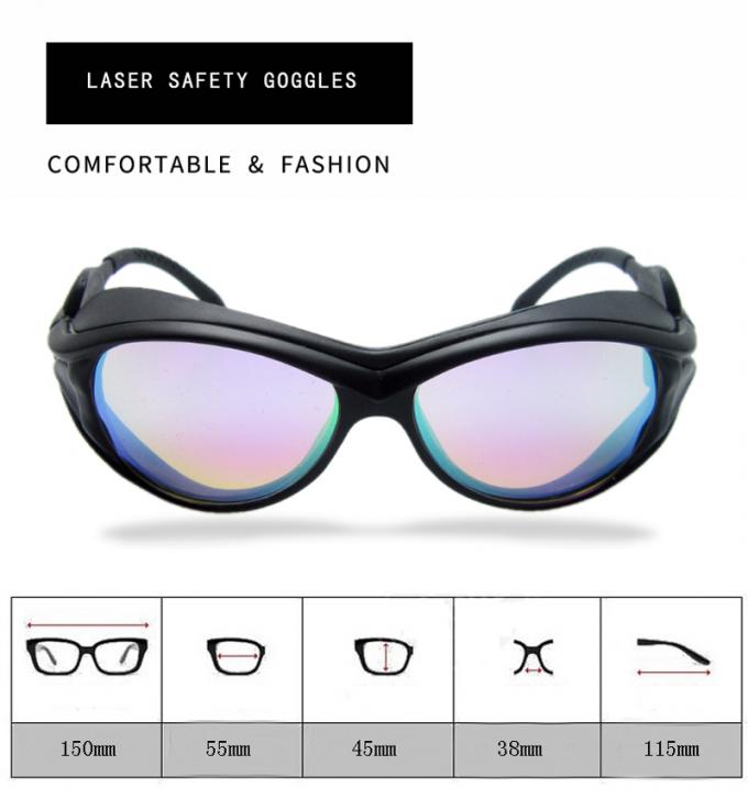 Glass PC 532 Nm Laser Safety Glasses Od6+ Green Light Reflective